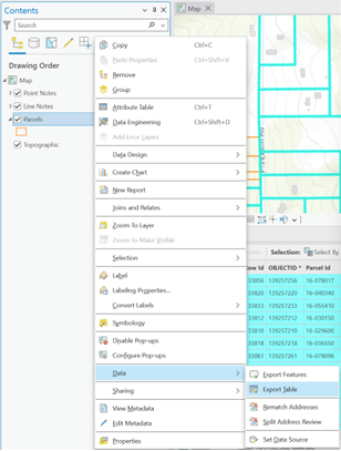 How to view Selected Parcels in the Attribute Table (ArcGIS Pro)